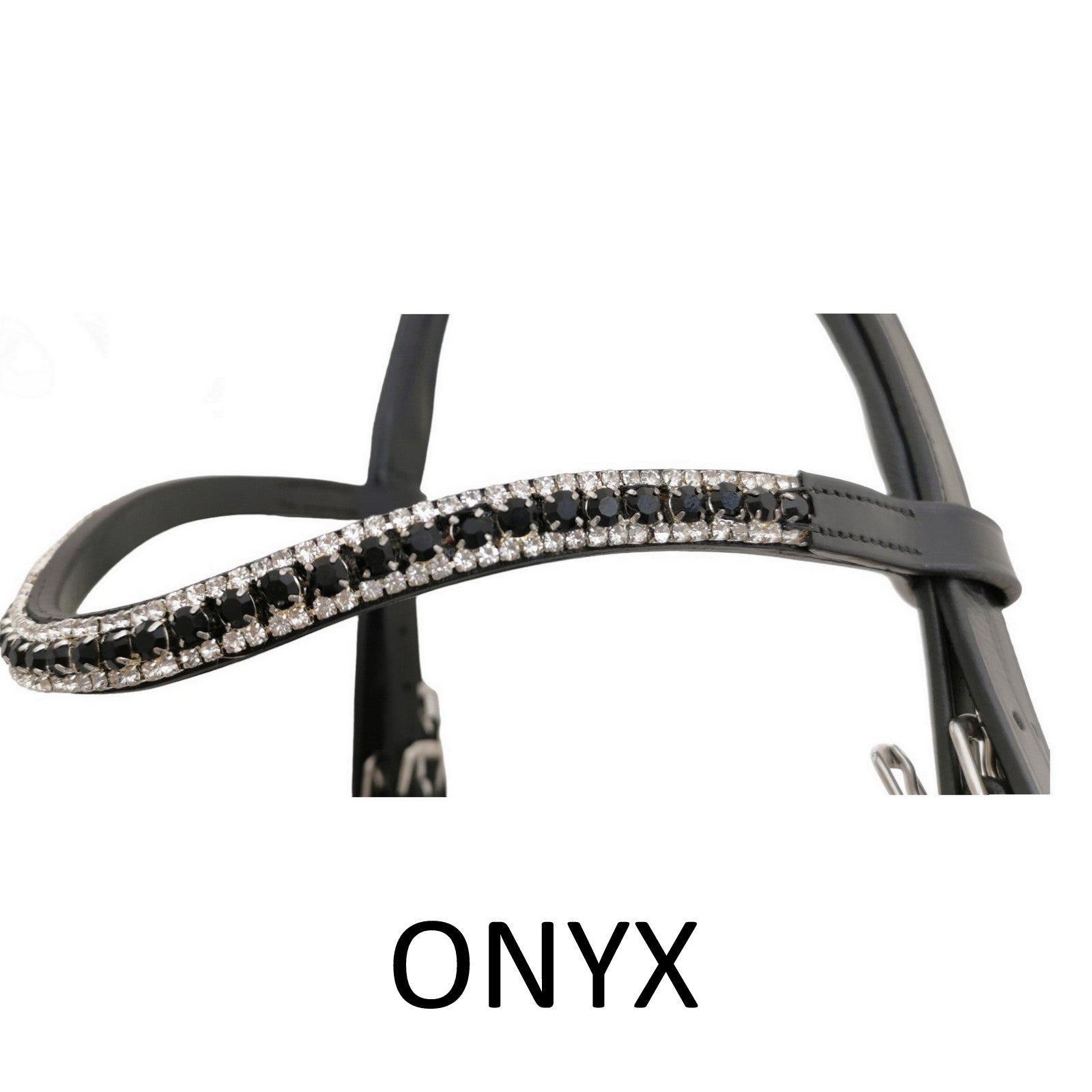 Onyx Double Bridle with Grip Reins – GES Equestrian